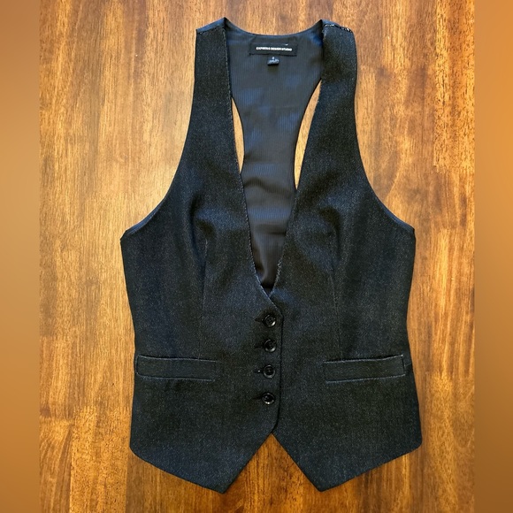 Express | Jackets & Coats | Express Design Studio Black Vest Size ...